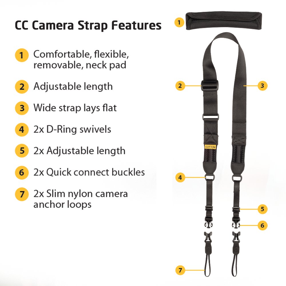 Comfortable Camera Neck Strap | All-Day Wear – Cotton Camera Carrying ...